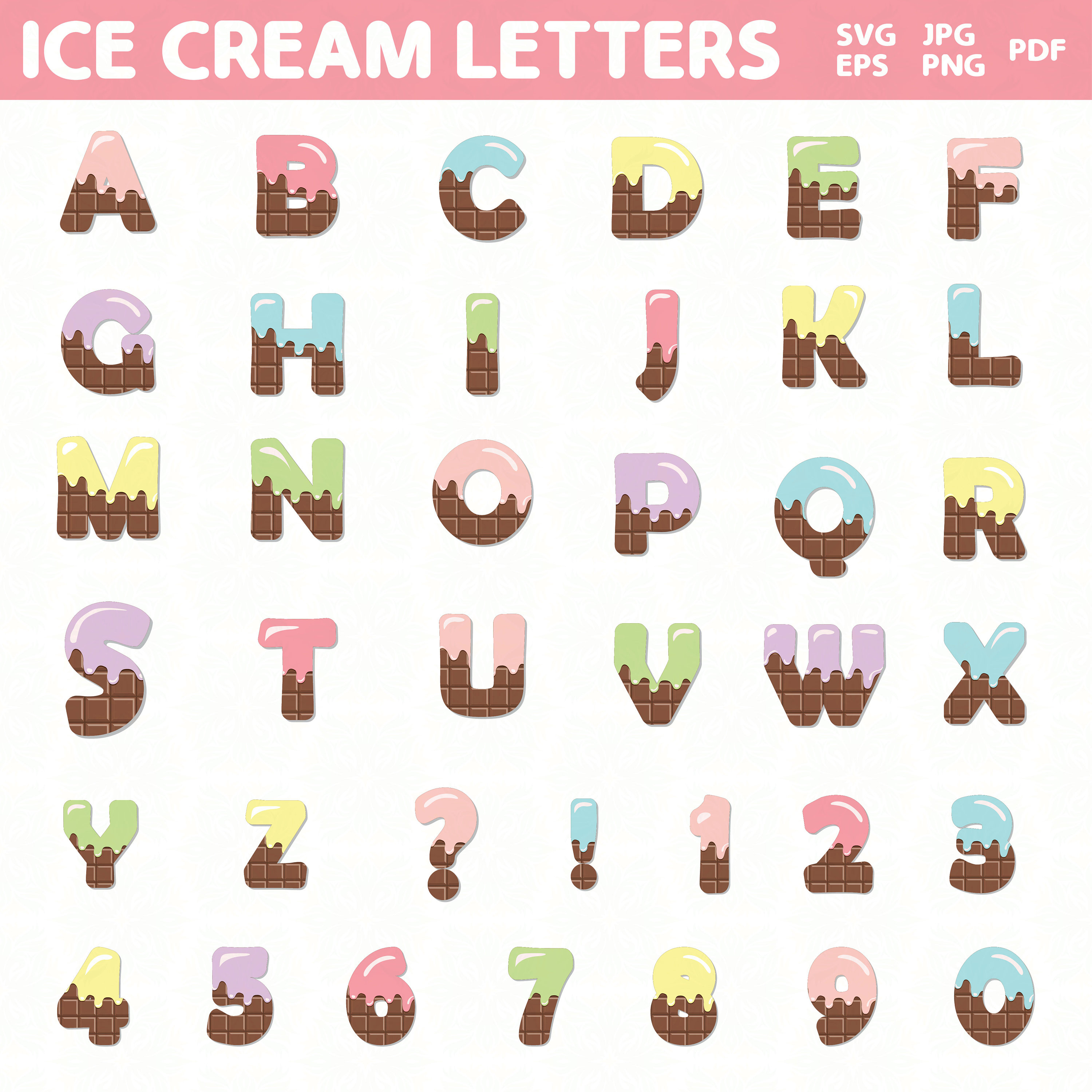 Ice Cream Cone Letters at Zane Stirling blog