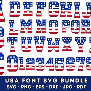 USA Flag Alphabet SVG | American Flag Alphabet SVG | Usa Flag Font Svg ...