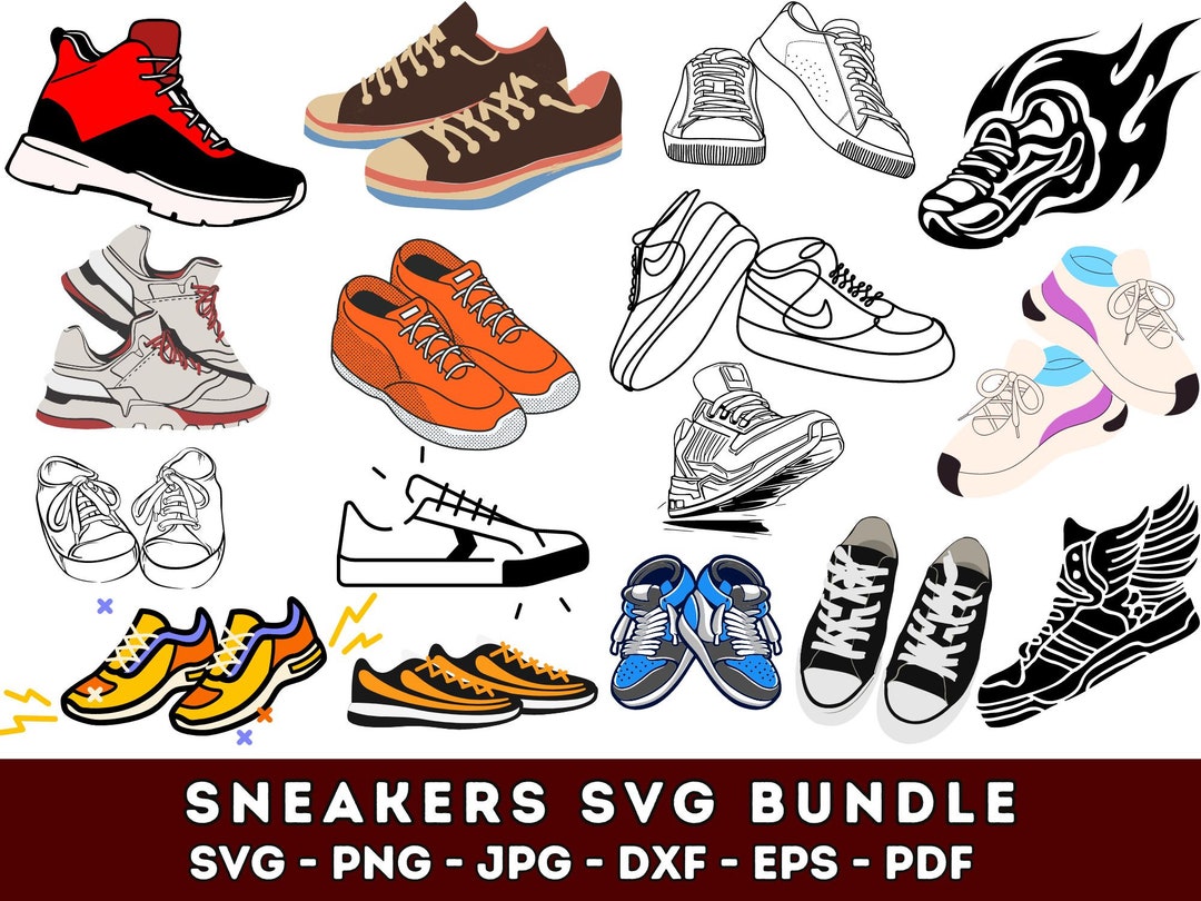 Sneakers SVG\ Sneakers\ Sneakers Clipart\ Sneakers Svg Cut File ...