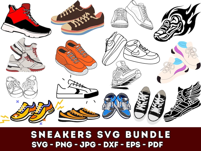 Sneakers SVG\ Sneakers\ Sneakers Clipart\ Sneakers Svg Cut File ...