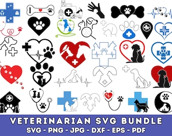 Veterinarian SVG Bundle Animals Svg Pet Doctor Svg Doctor Svg Animal ...
