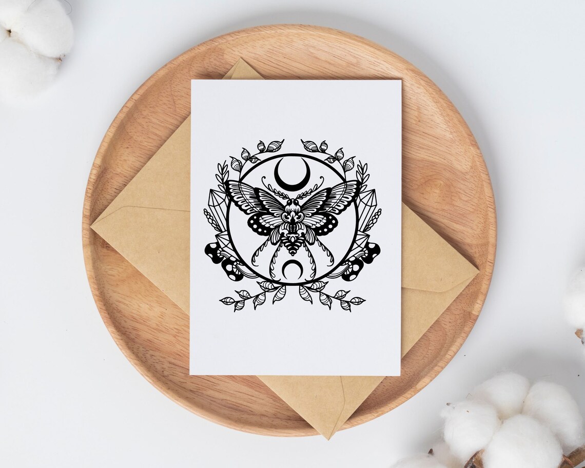 Moth SVG, Moths Clipart, Moth SVG Bundle, Moth Line Drawing, Cut File ...