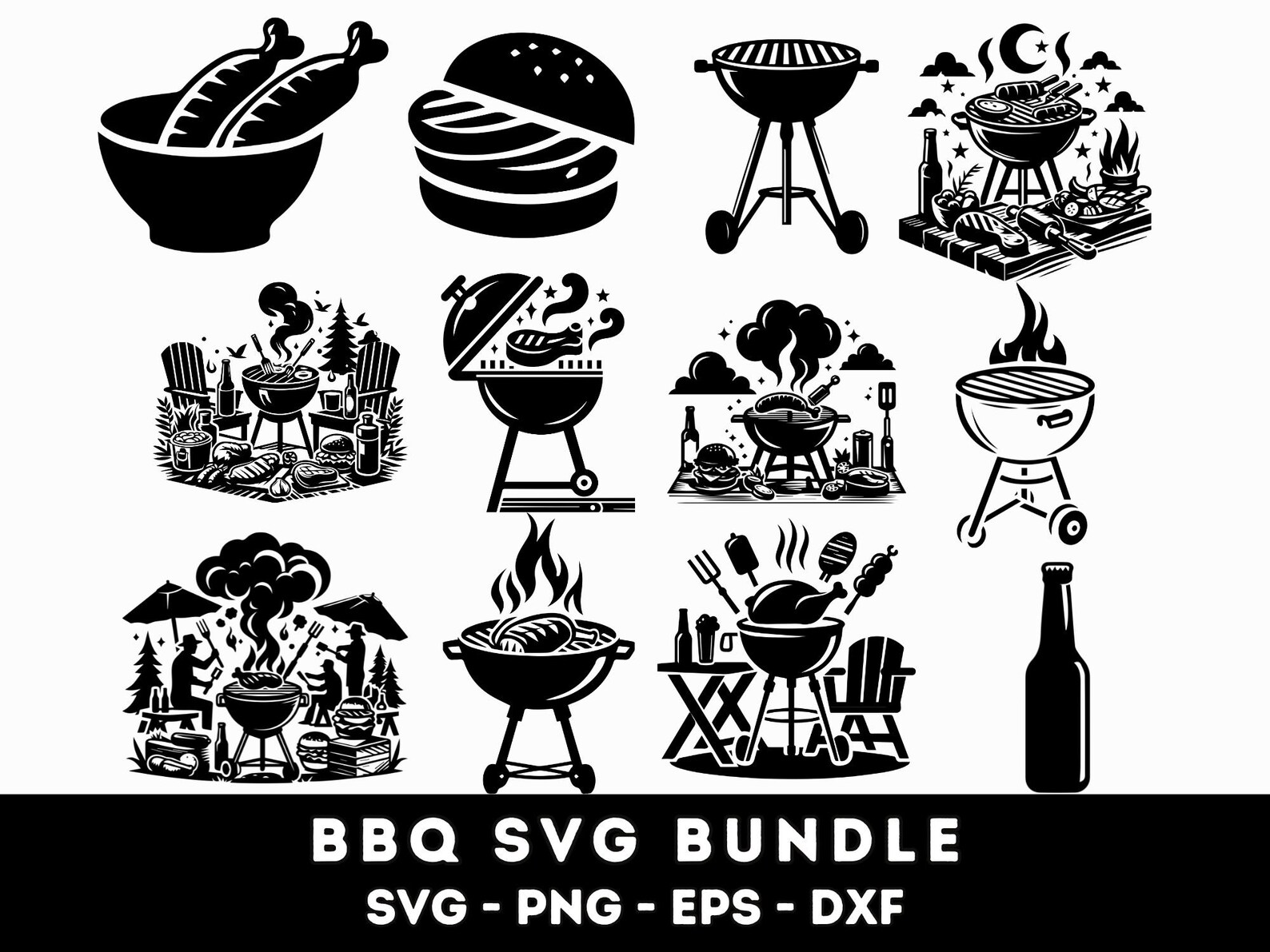 Barbeque SVG Bundle, BBQ Svg Bundle, BBQ Svg, Grilling Svg, Kitchen Svg ...