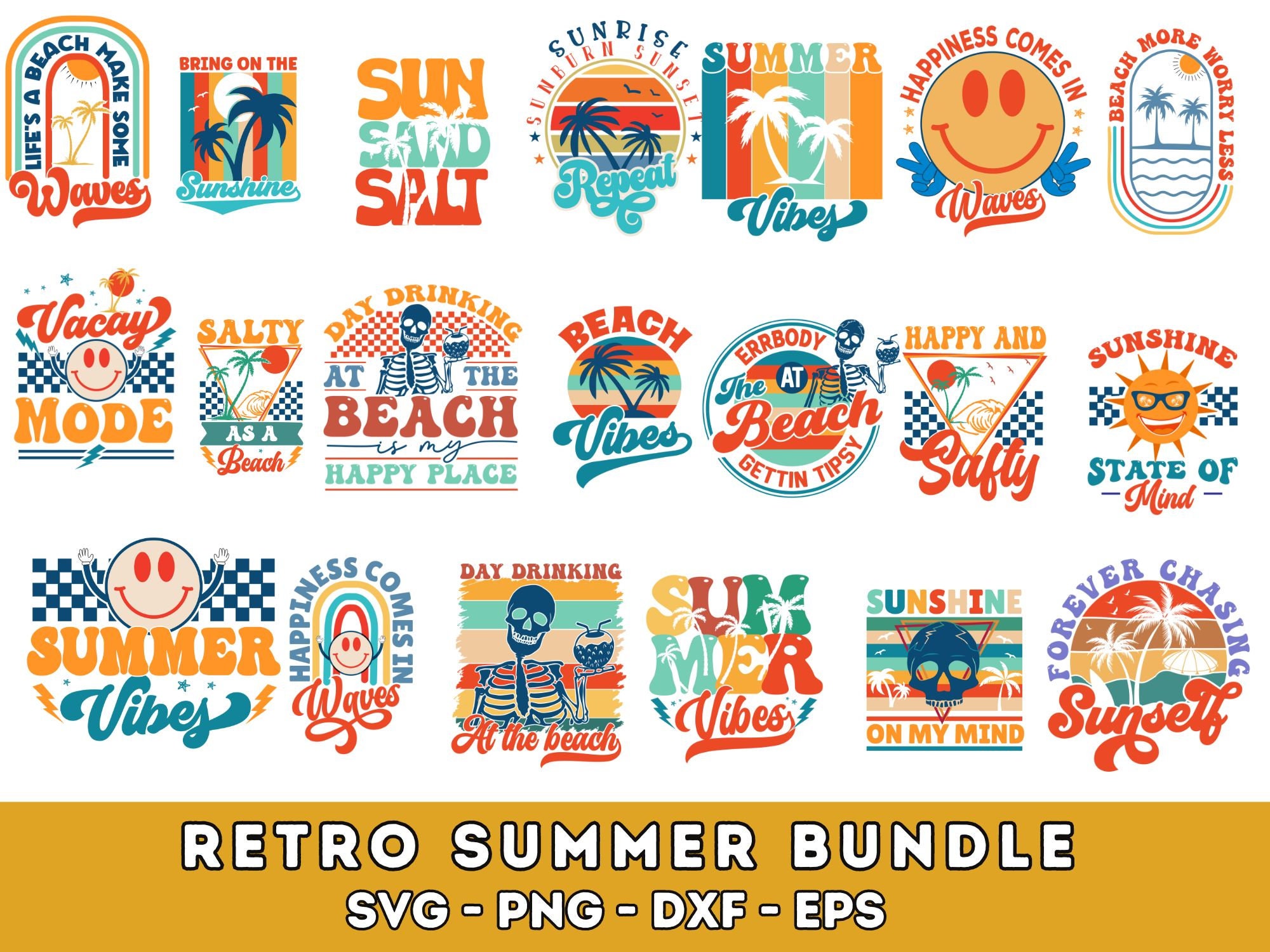 Summer Bundle SVG, Beach Svg, Summertime Svg, Funny Beach Quotes Svg ...