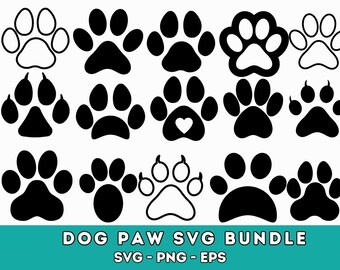 Dog Paw SVG Bundle, Dog Paw Print Svg, Dog Svg, Paw Svg, Animal Paw Svg ...