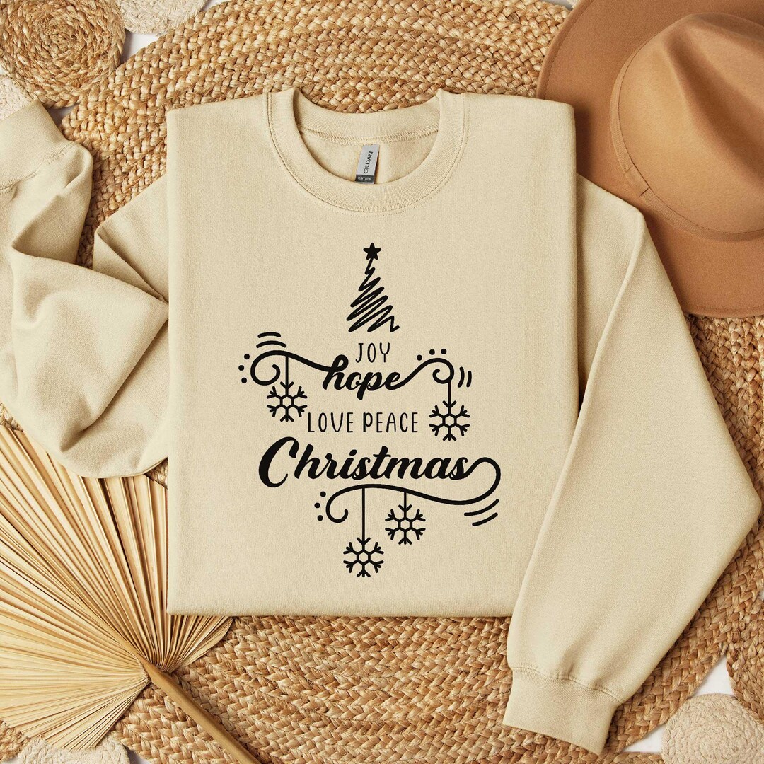 Cute Joy Hope Love Peace Christma Png, Christmas Tree Png, Joy ...