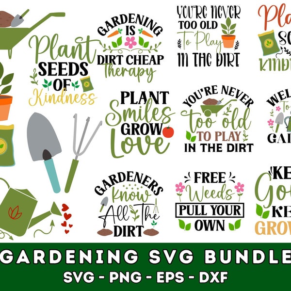 Gardening Clipart - Etsy