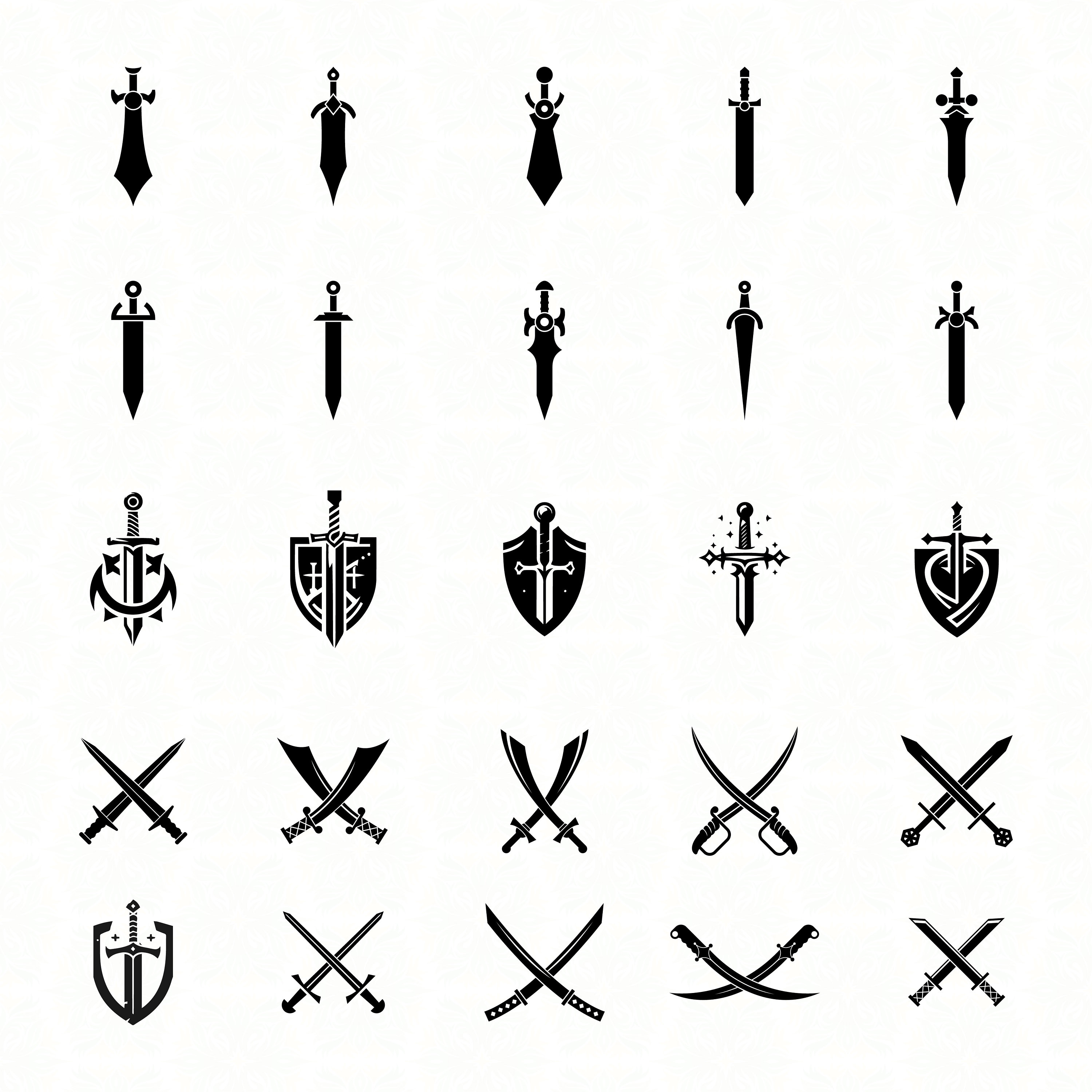 Cute Sword Svg Bundles, Sword Png, Sword Clipart, Weapon Svg, Swords ...
