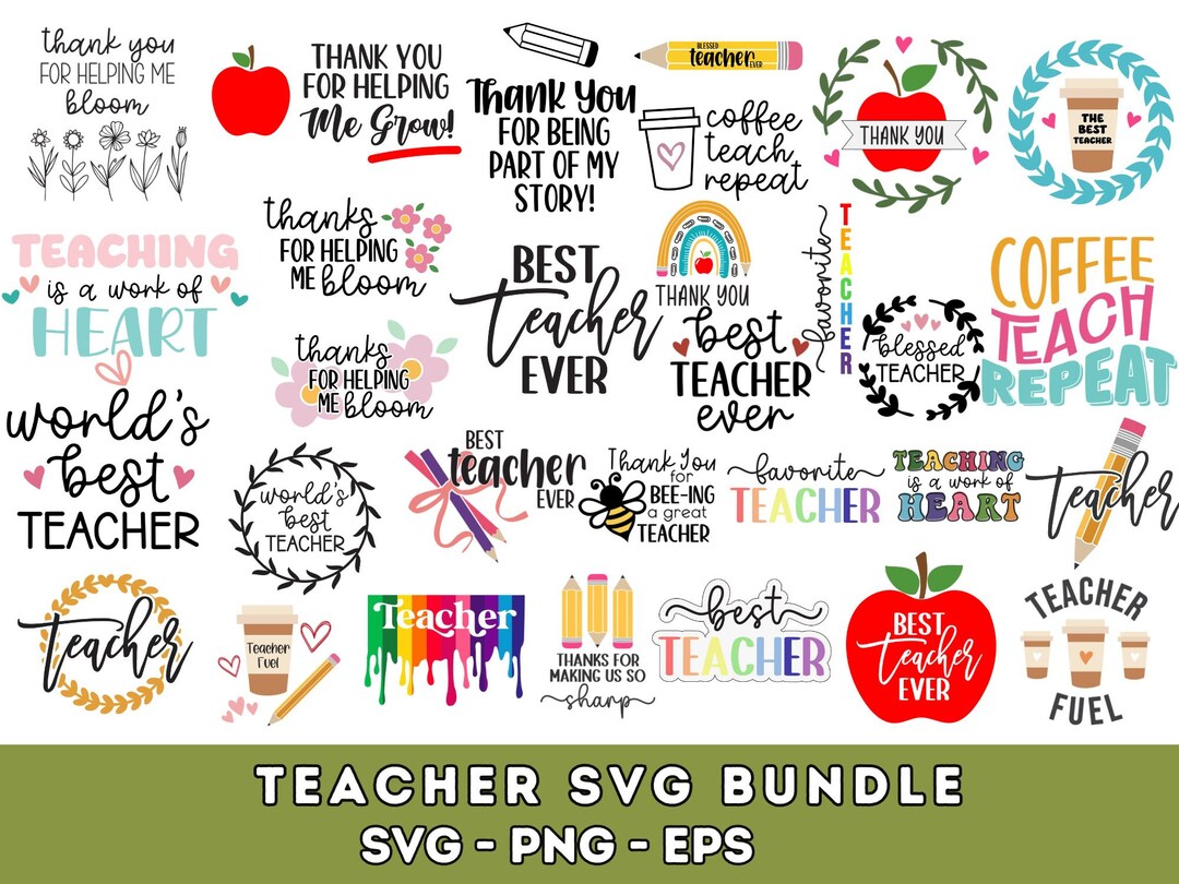 Teacher Svg Bundle, Teacher Quote Svg, Teacher Svg, School Svg, Teacher ...