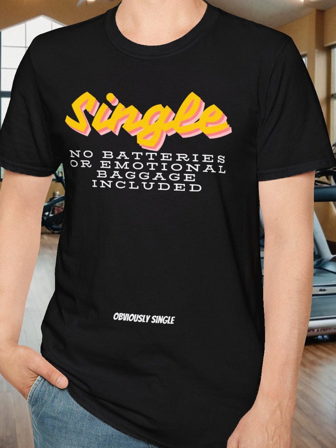 Humorous No Emotional Baggage Quote Tshirt Newly Single Friend or ...
