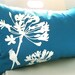 Sale-teal Cardinal on Agapanthus Rectangle Pillow - Etsy