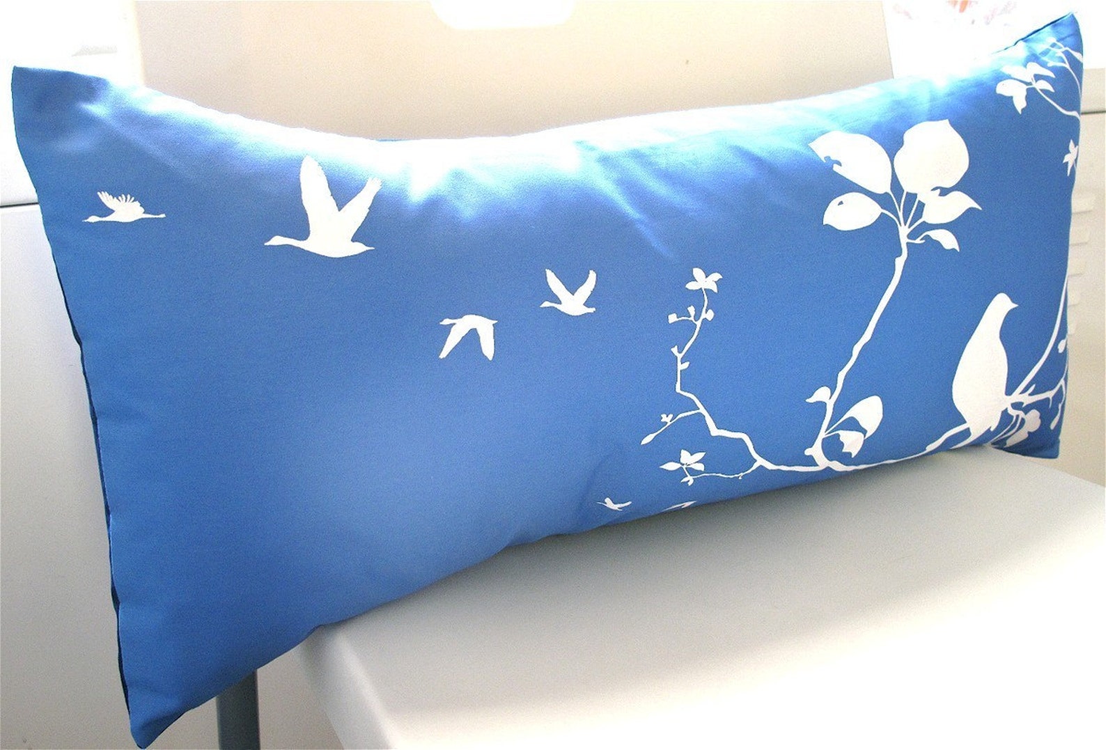 Limited Time Sale Royal Blue Flying by Rectangle Pillow - Etsy