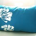 Sale-teal Cardinal on Agapanthus Rectangle Pillow - Etsy