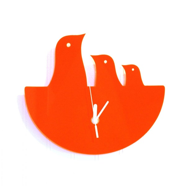 Orange Clock - Etsy