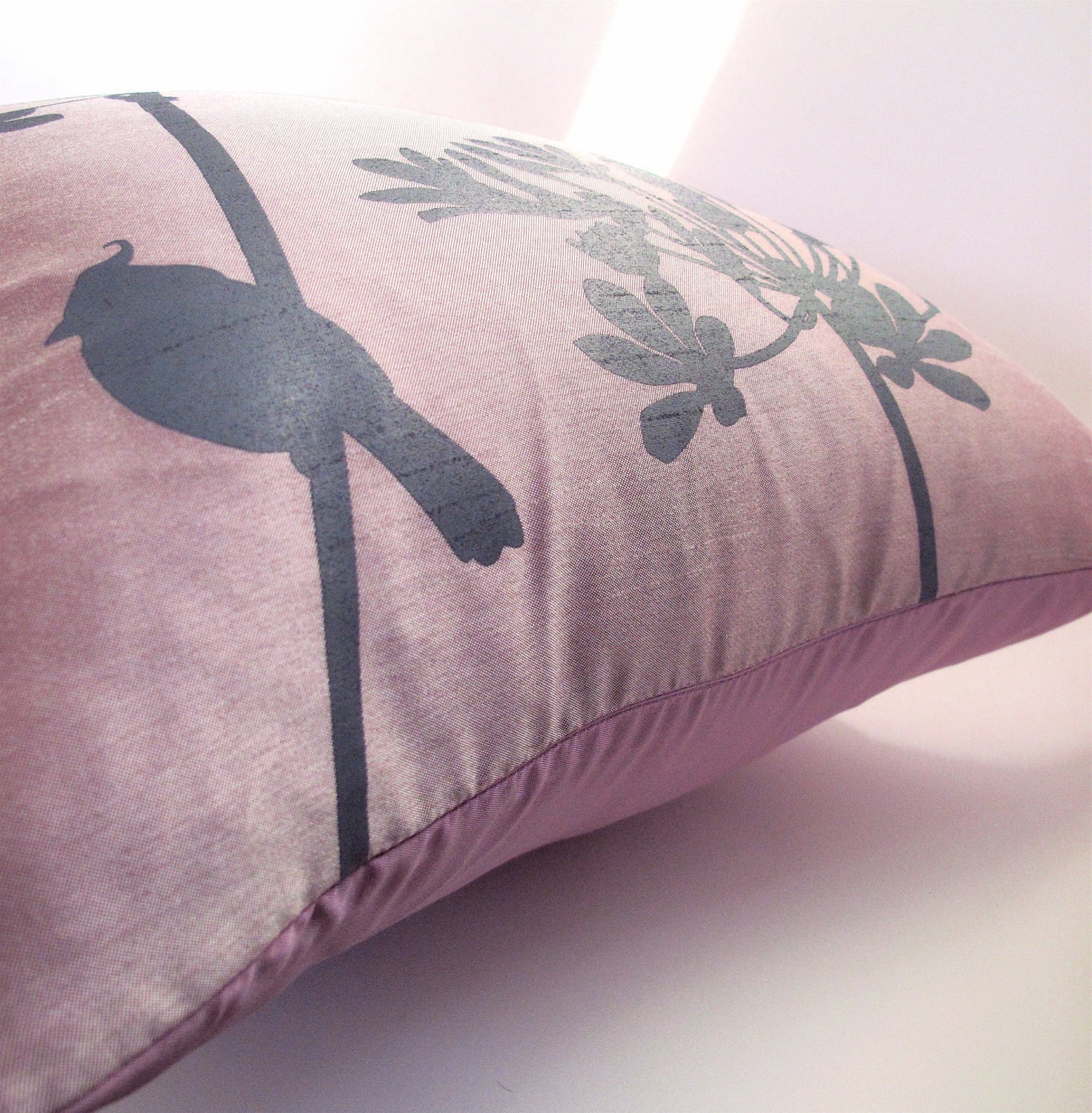 SALE Pastel Lavender Cardinal on Agapanthus 17 Inches Square - Etsy