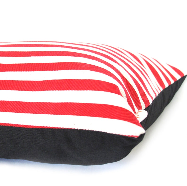Red & White Stripes Pattern Rectangle Pillow - Etsy