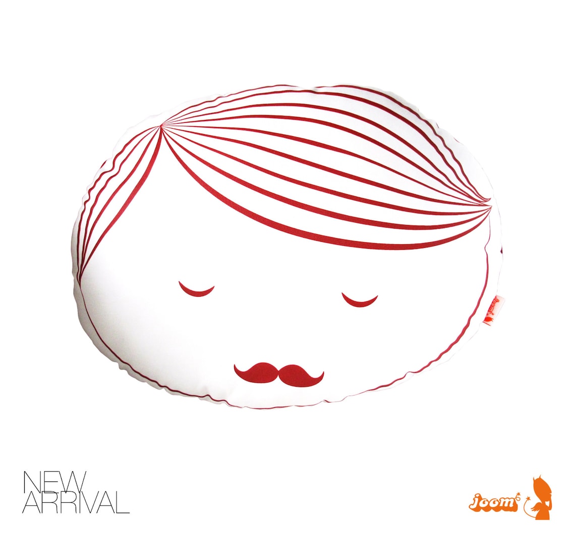 Limited Edition Guy Face Plush Pillow in Red Print | Etsy