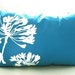 Sale-teal Cardinal on Agapanthus Rectangle Pillow - Etsy