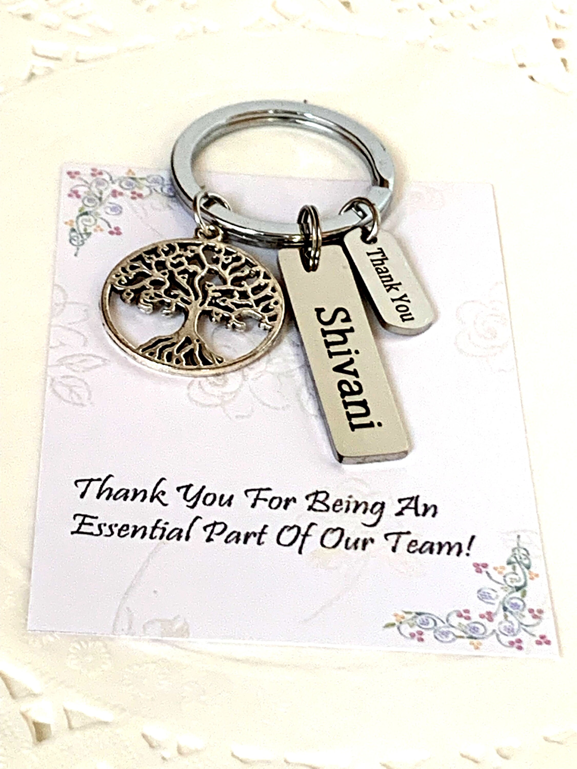 Employee Appreciation Gift Keychain, Key Charm Keychain, Employee Gift ...