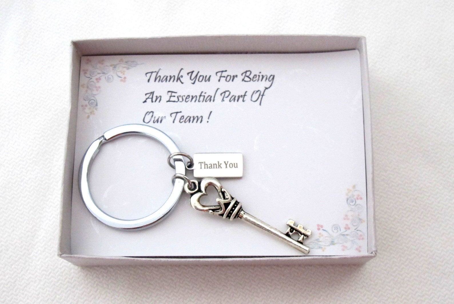 Employee Appreciation Gift Keychain Key Charm Keychain | Etsy UK