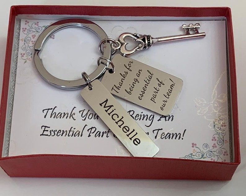 Employee Appreciation Gift Keychain Gift Coworker Giftwork - Etsy