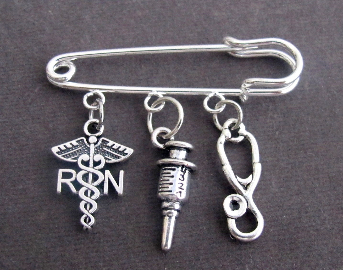 Registered Nurse Safety Pin Brooch Nurse gift Jewelry | Etsy