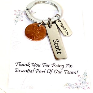 Employee Appreciation Gift Keychain, Key Charm Keychain, Employee Gift ...