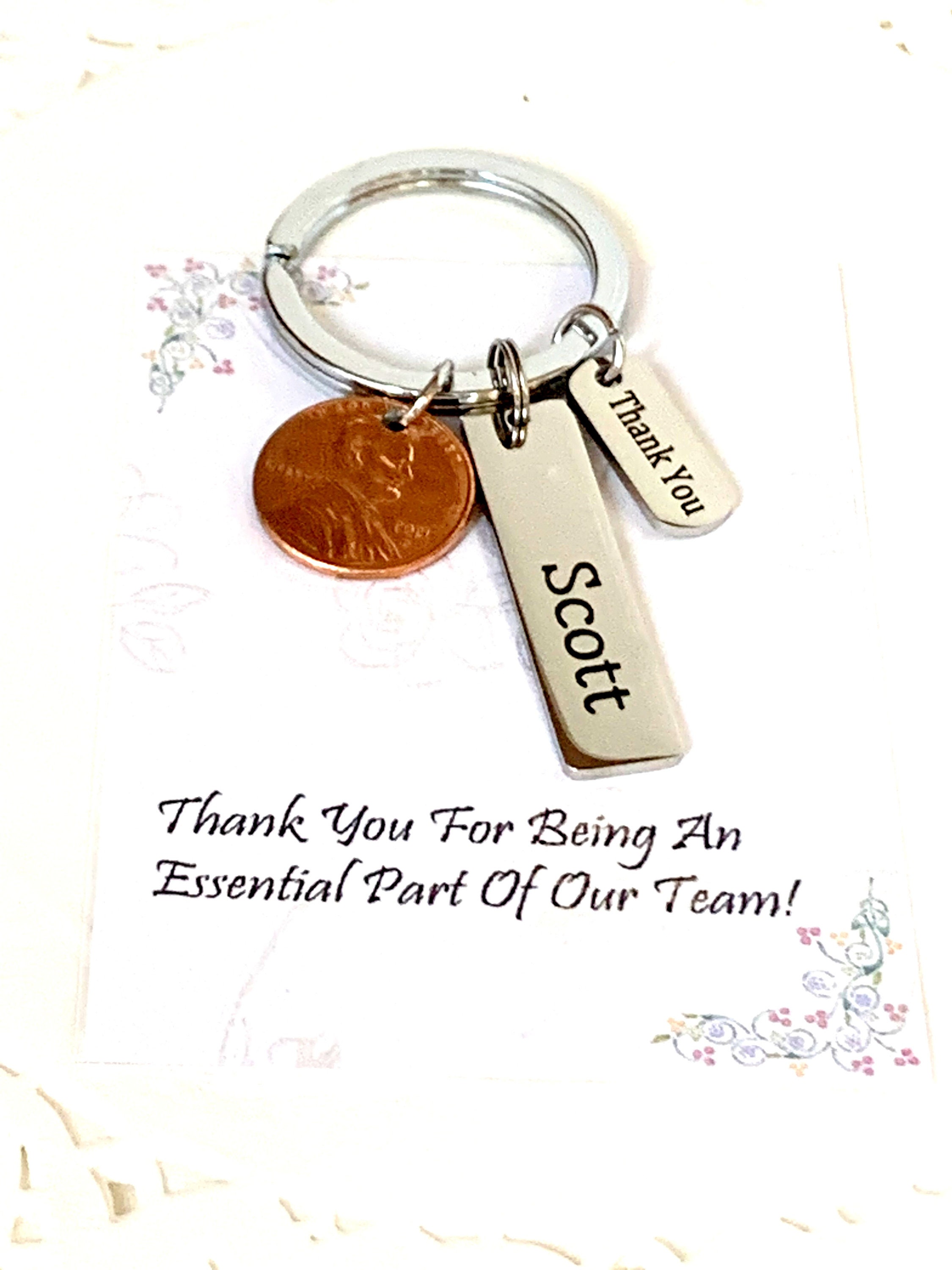 Employee Appreciation Gift Keychain, Key Charm Keychain, Employee Gift ...