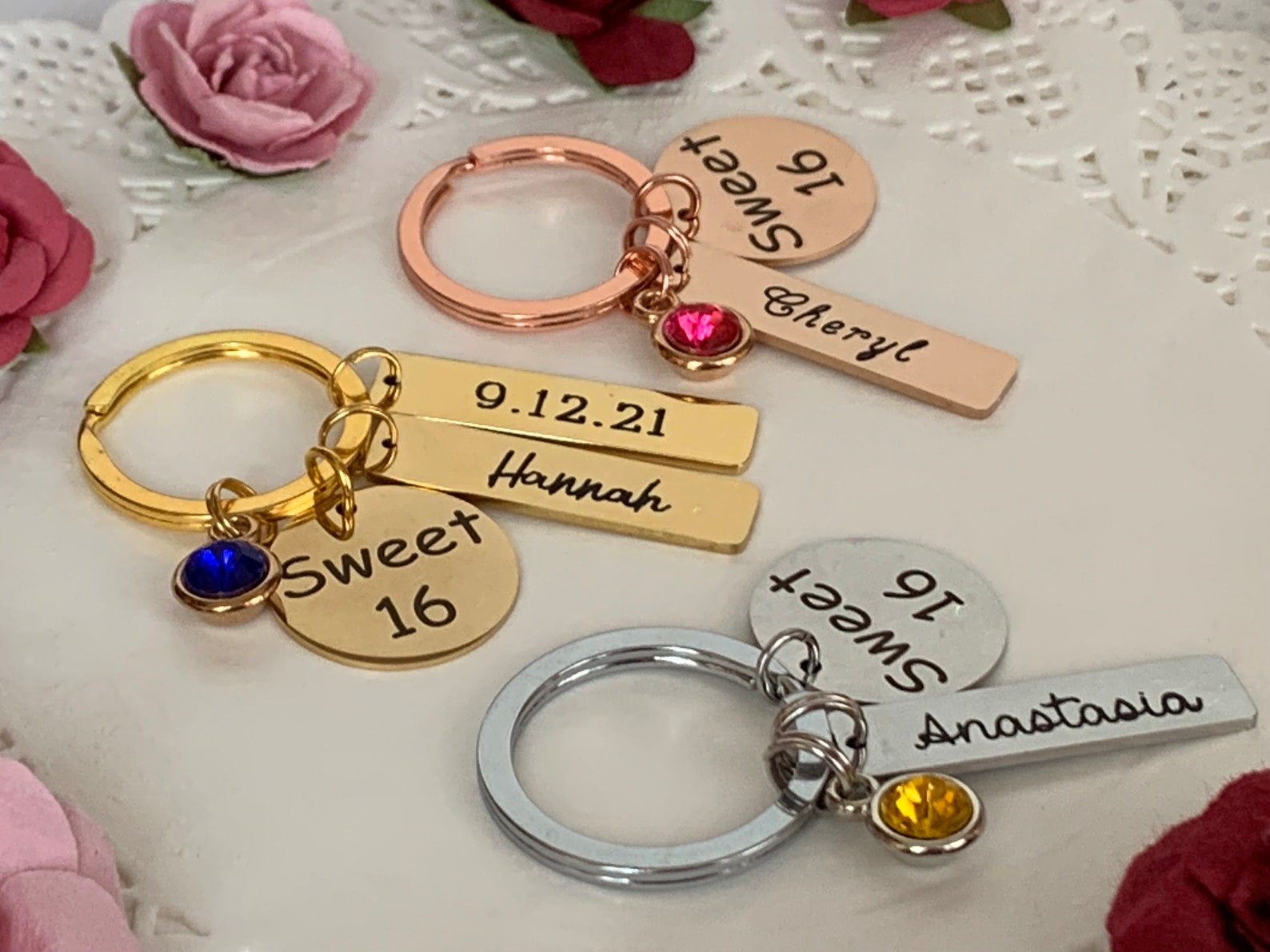 Personalized Sweet 16 Keychain Sweet 16 Gift Sweet 16 - Etsy
