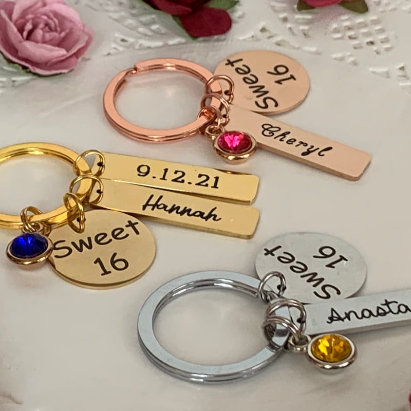 Sweet Sixteen Keychain - Etsy