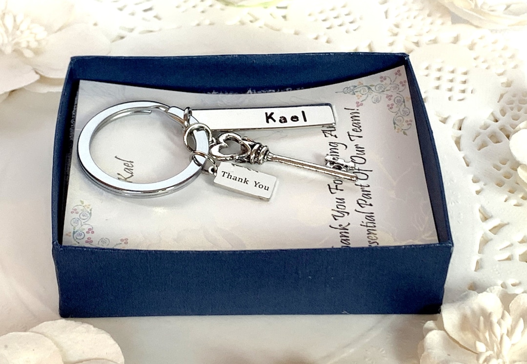 Personalized Employee Appreciation Keychain, Thank You Gift - Etsy