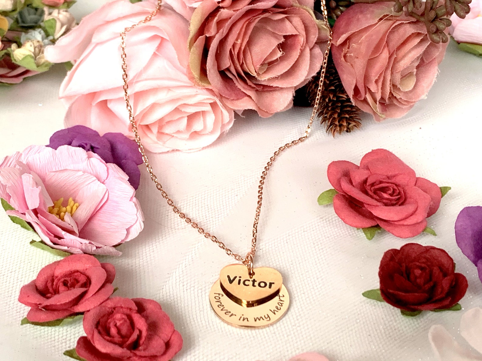 Sympathy Gift Forever in My Heart Necklace Loss of a Loved One RIP ...