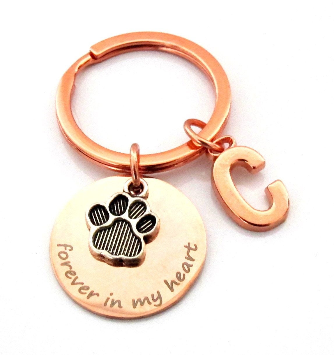 Pet Memorial Keychain Memory of Pet Silver Pet Remembrance | Etsy