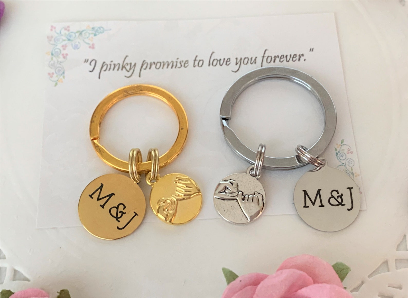Pinky Swear 2 Keychains,double Pinky Promise Key Chains,best Friend ...