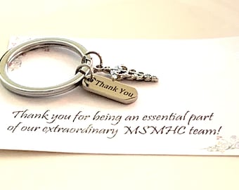 Employee Appreciation Gift Keychain, Bronze Lucky Clover Keychain ...