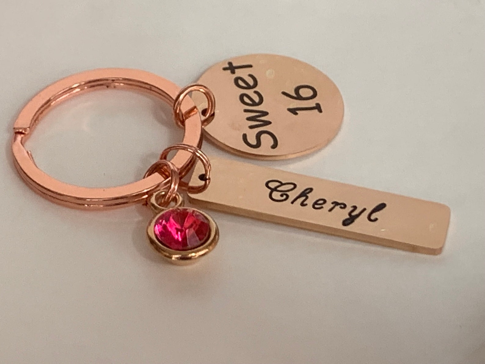 Personalized Sweet 16 Keychain, Sweet 16 Gift, Sweet 16 Jewelry ...