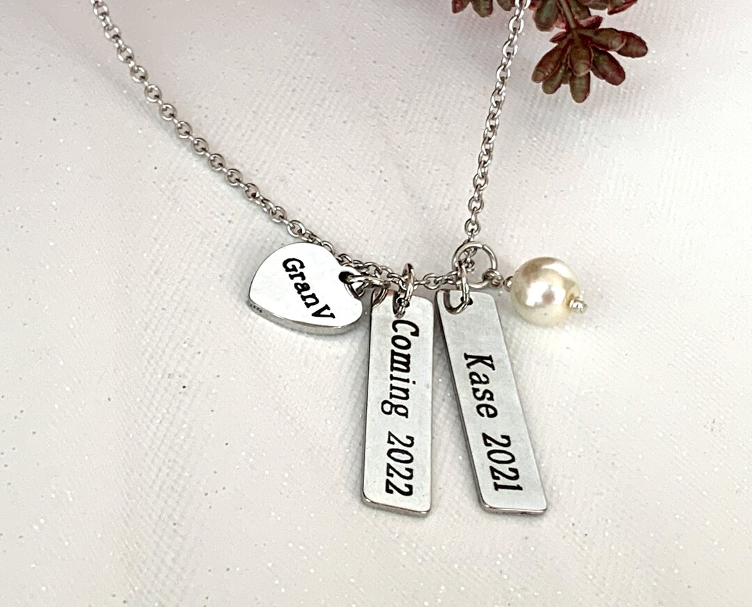 Family Necklace, Personalized Necklace With Kids Names, Parent Initials ...
