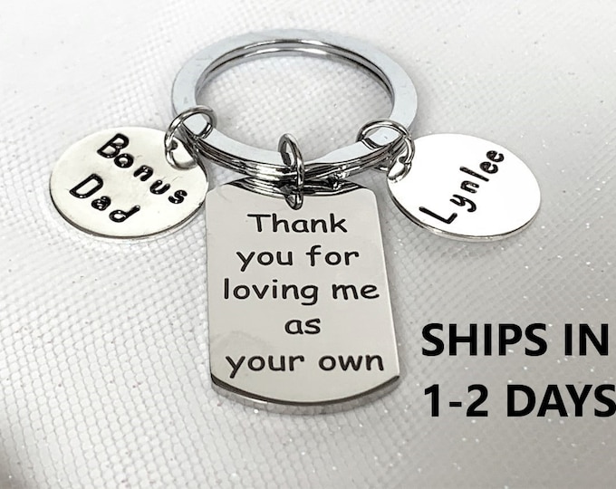 Bonus Dad Gift Keychainstep Dad Giftfather's Day Gift - Etsy
