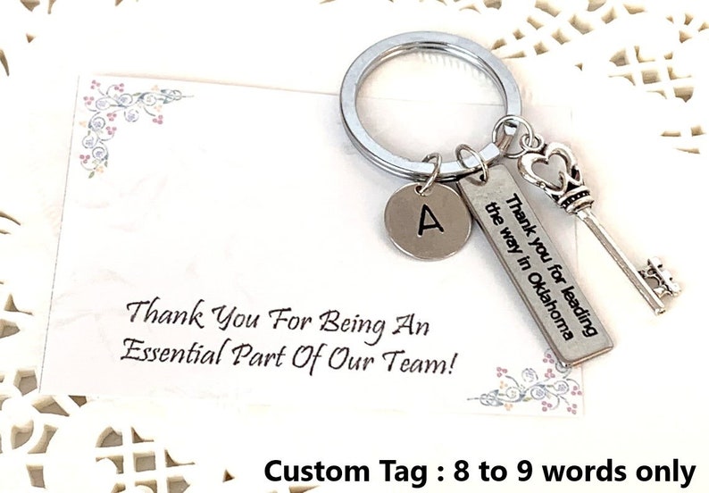 Employee Appreciation Gift Keychain, Key Charm Keychain, Employee Gift ...