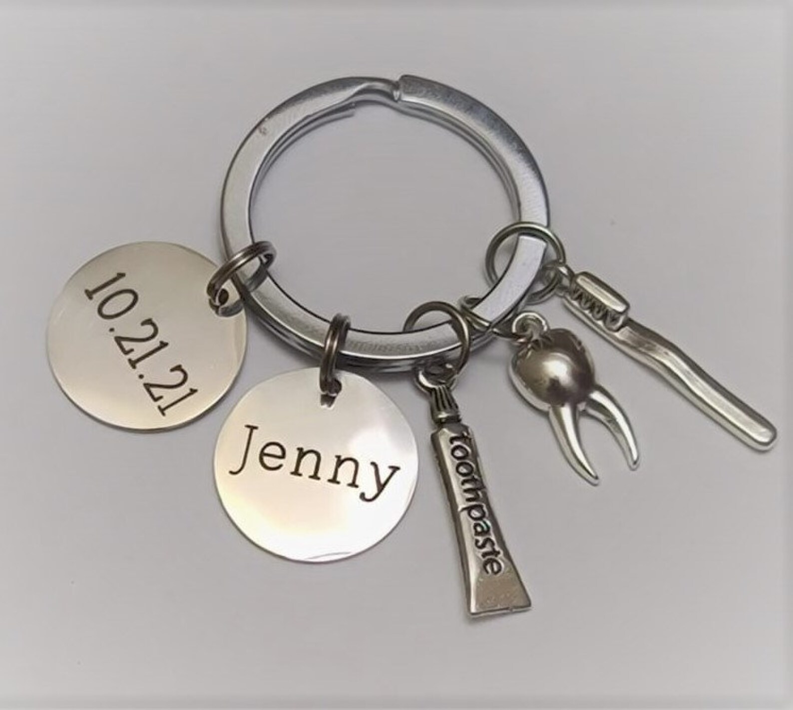 Dental Hygienist Keychains Personalized Dental Hygienist - Etsy