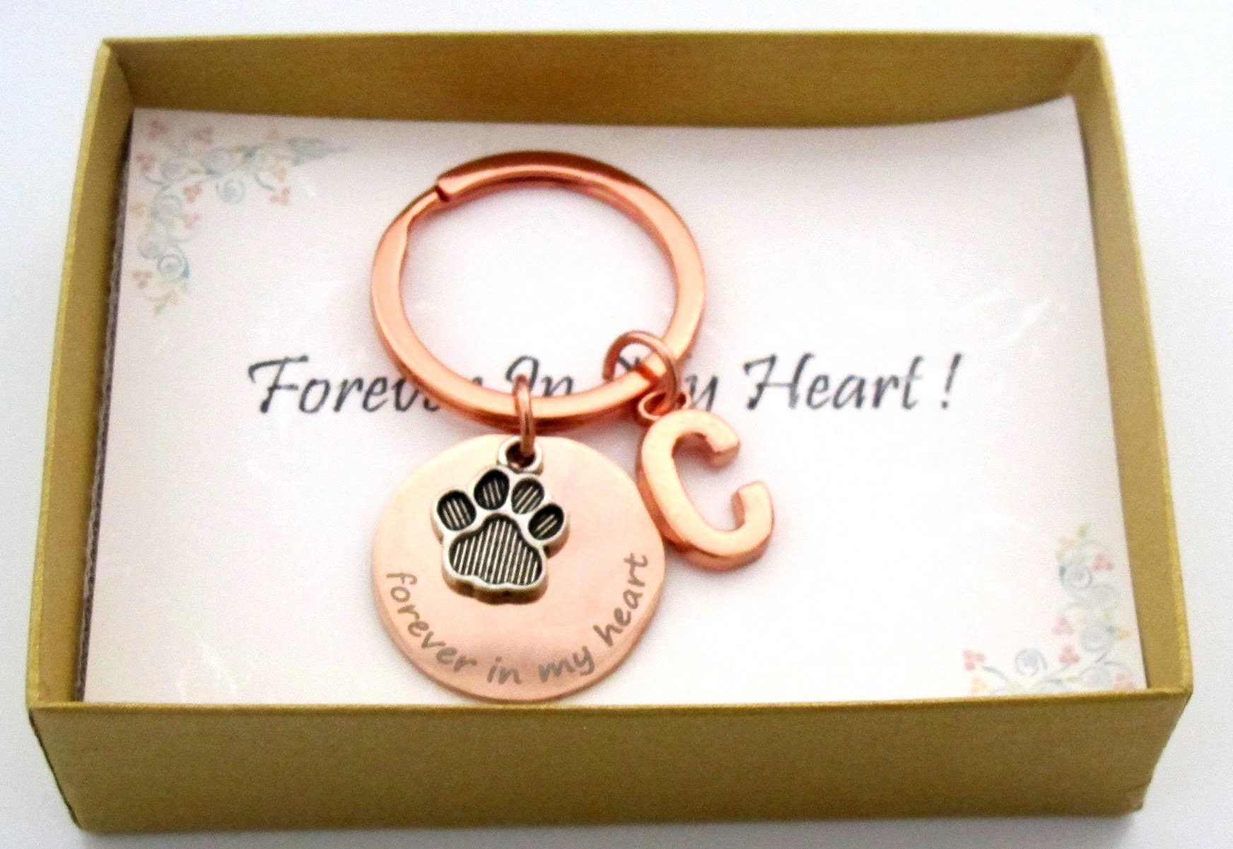 Pet Memorial Keychain Memory of Pet Silver Pet Remembrance | Etsy