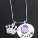 Princess Necklace Princess Crown Necklace Princess Name Necklace Little ...