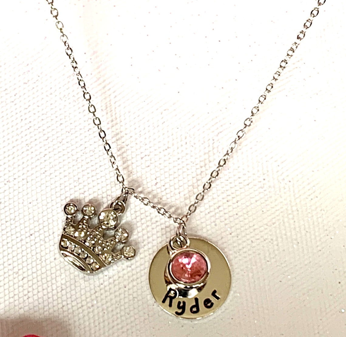 Princess Necklace Princess Crown Necklace Princess Name - Etsy