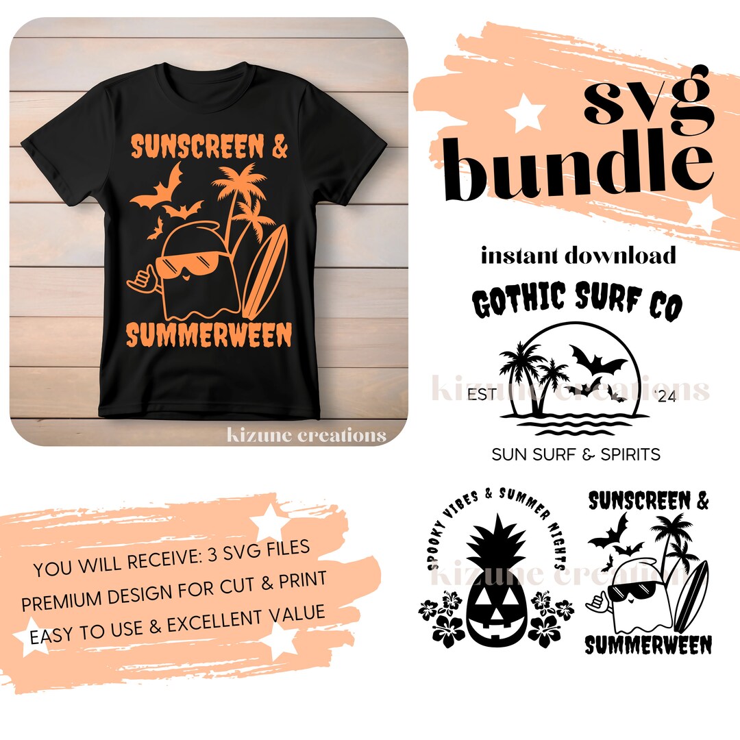 Summerween BUNDLE Cutting Machine Svg for T-shirt, Vinyl, Prints, Fan ...