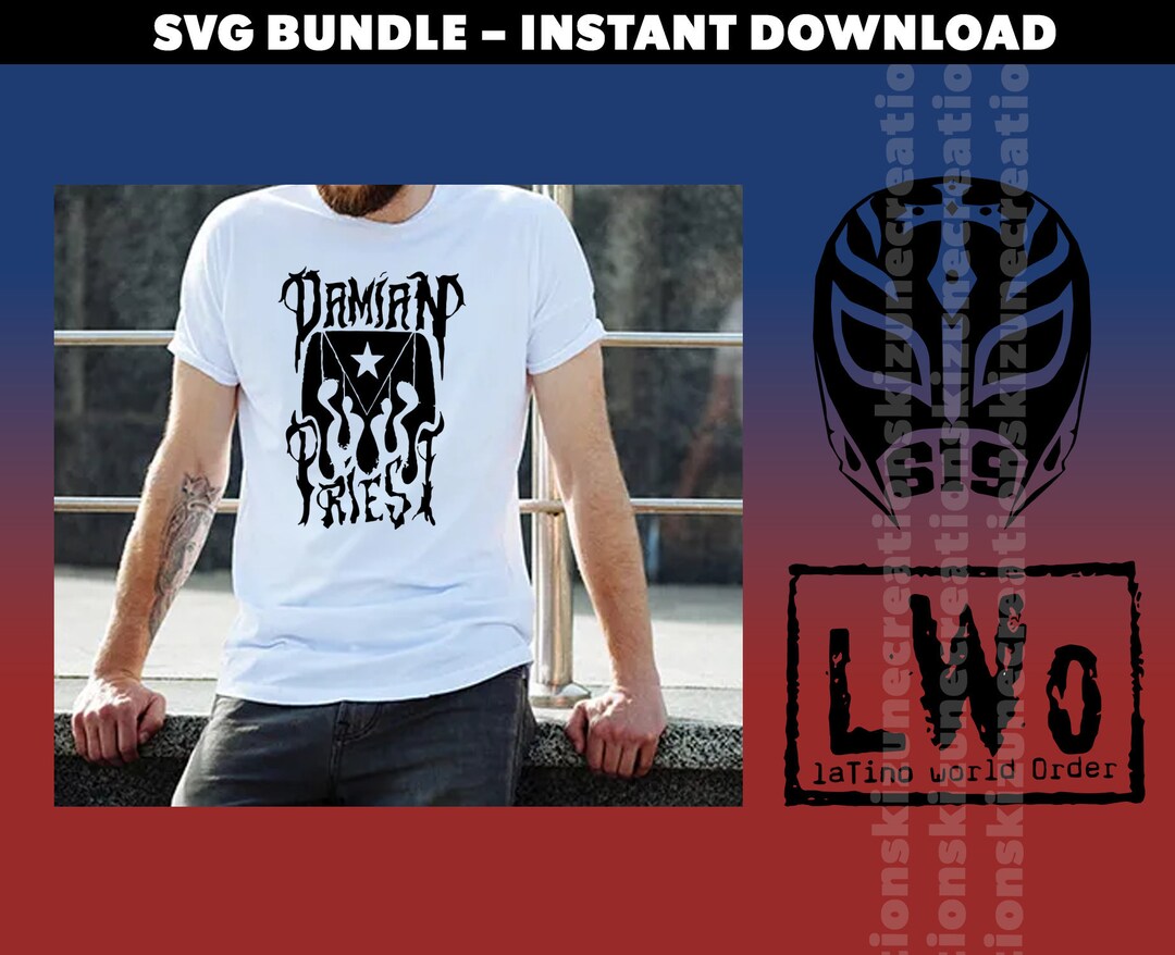 Pro Wrestling BUNDLE Cutting Machine Svg Cricut, LWO, T-shirts, Party ...