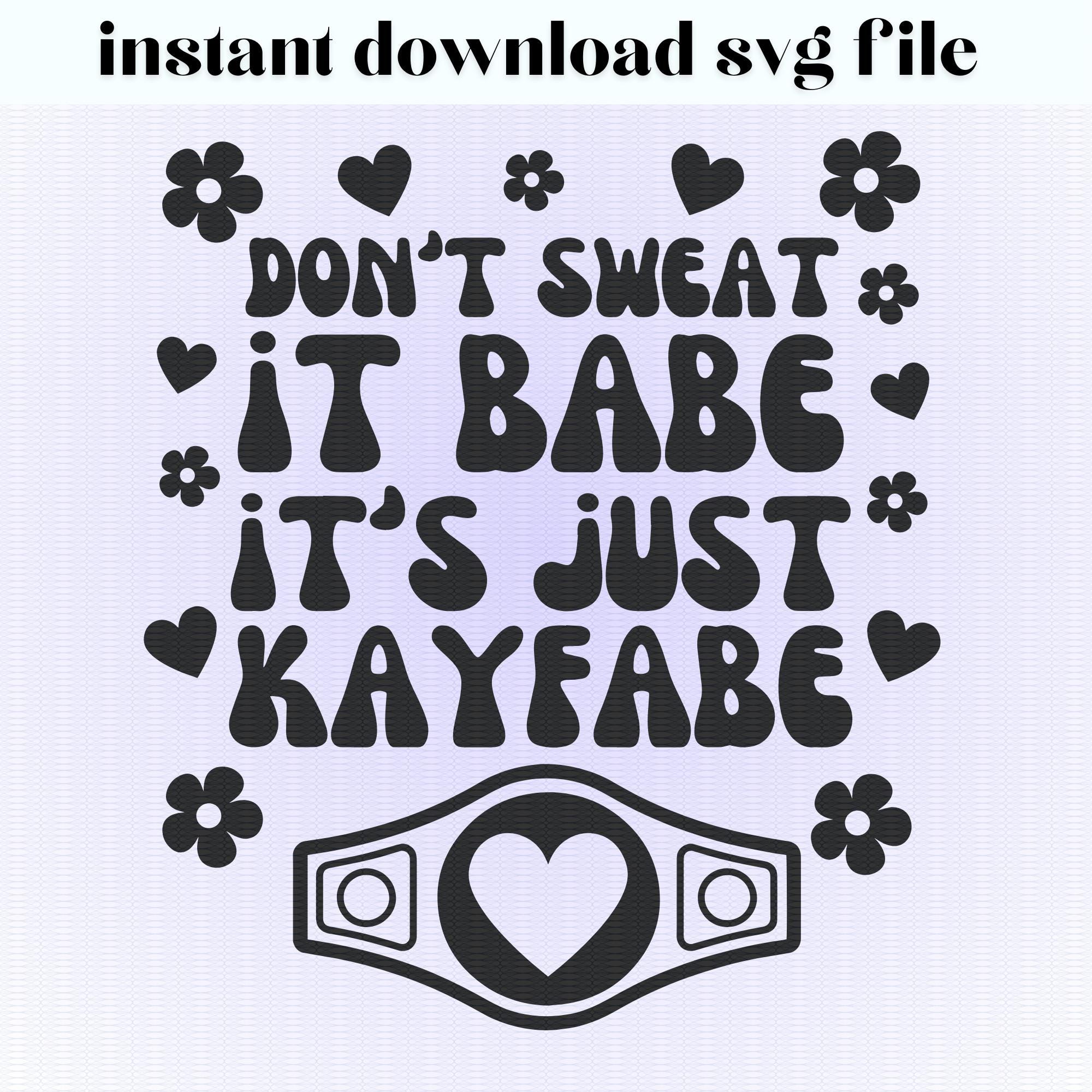 Pro Wrestling Kayfabe Svg Cutting Machine for Girls Womens Merch Shirt ...