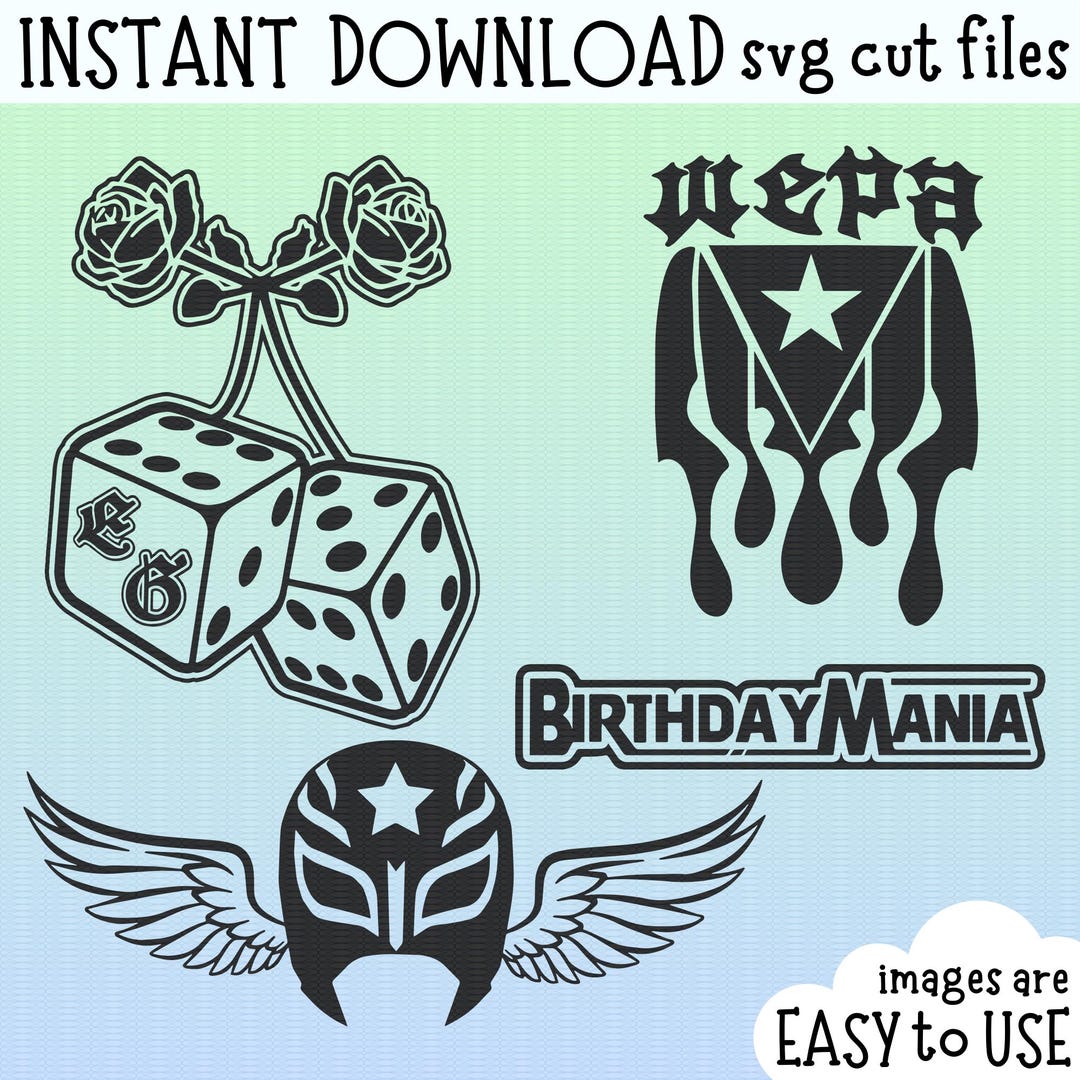 Latino Wrestler SVG Bundle Luchador, Wepa Boricua, Latin Dice for Shirt ...