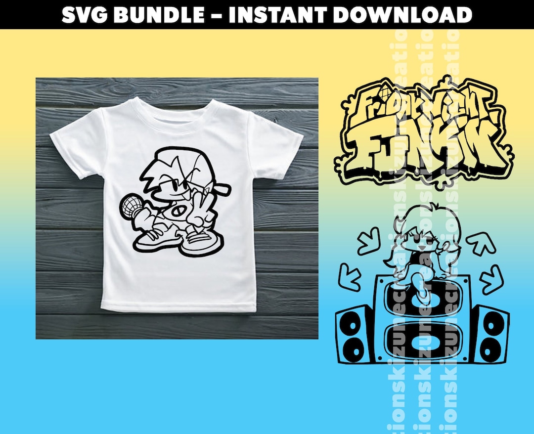 FNF BUNDLE Cutting Machine Svg Funkin for Cricut, Kids, T-shirts, Vinyl ...