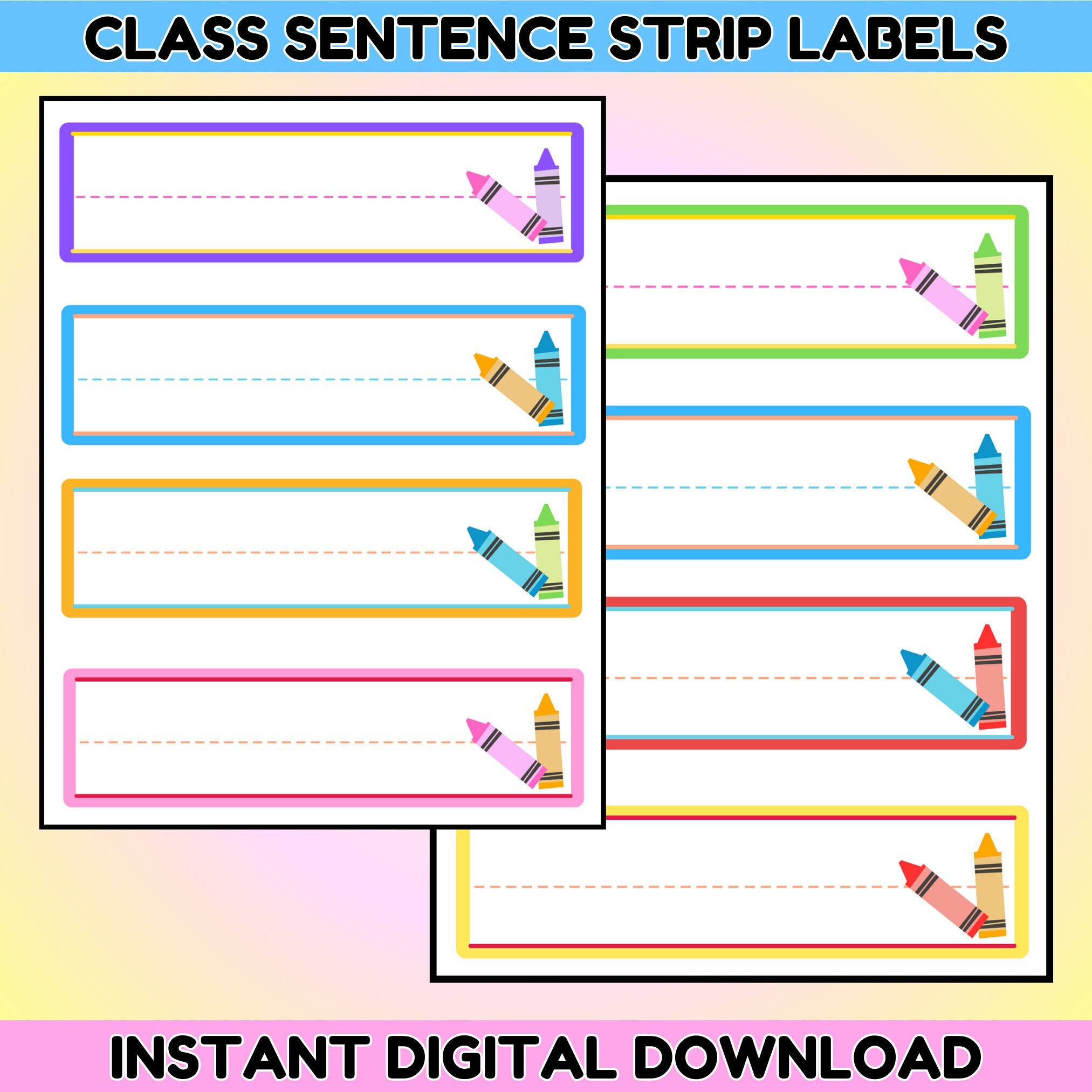 Classroom Printable Labels for Art Supplies, Class Decor, Organization ...