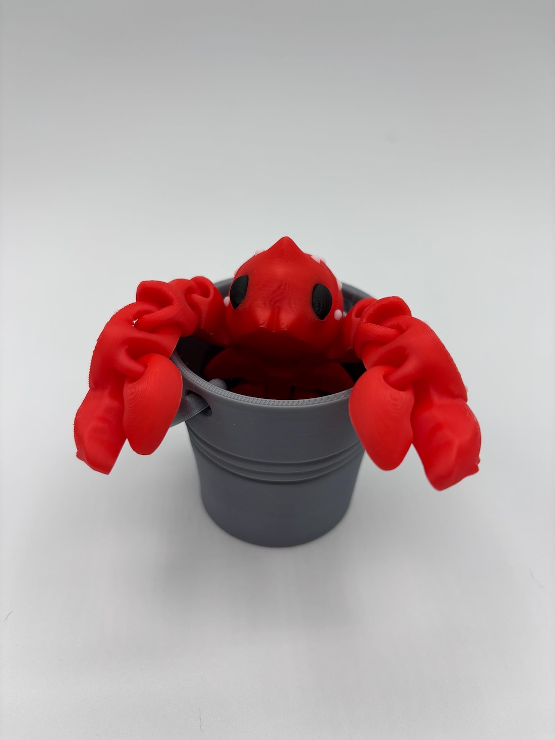 3d Printed Articulated Lobster With Option for Bucket Figure Super Cute ...